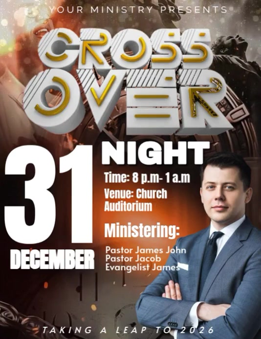 Modèle December cross overnight 2026 | PosterMyWall