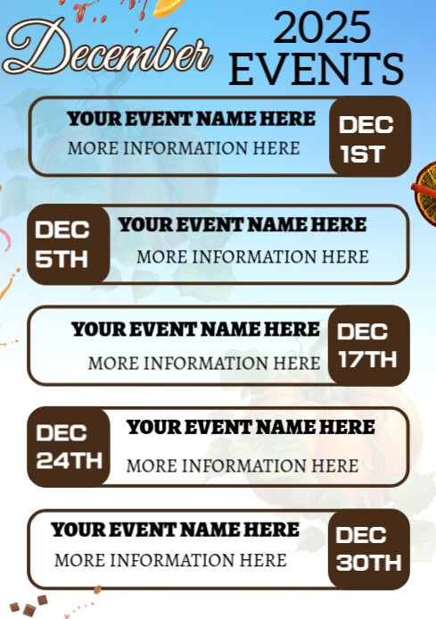 Copy of December Event Flyer A4 | PosterMyWall