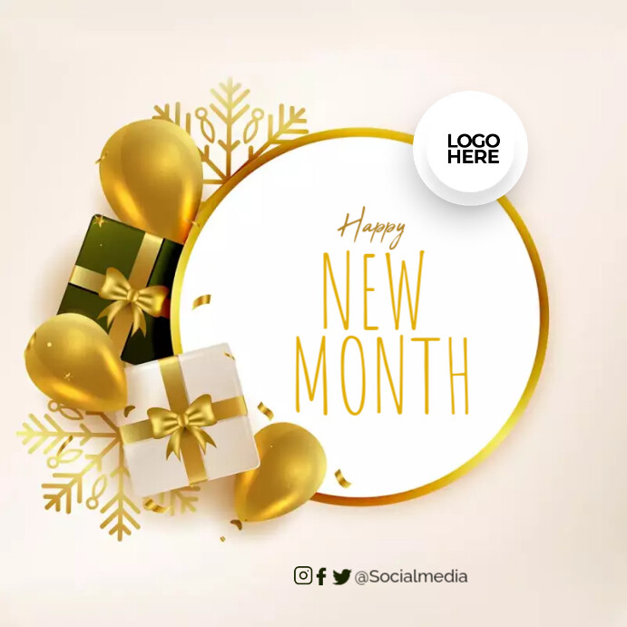 December Happy New Month Design Template | PosterMyWall