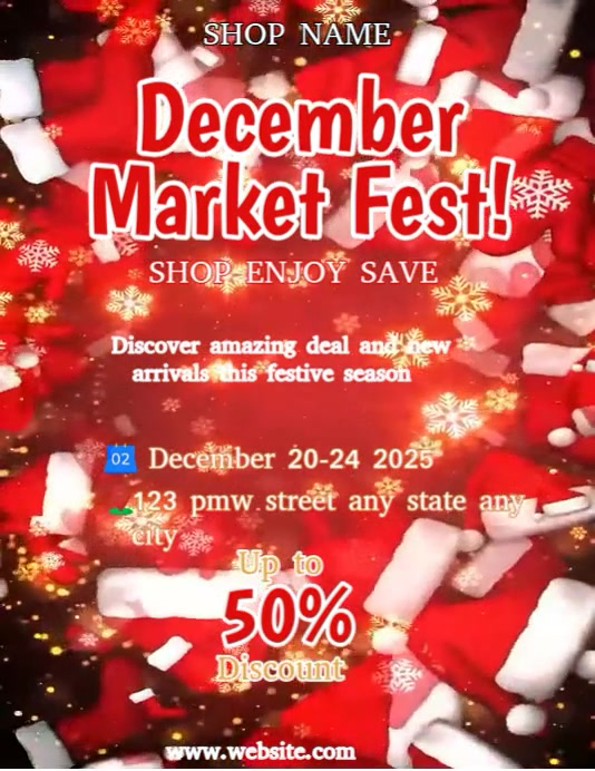 December market fest flyer Template | PosterMyWall