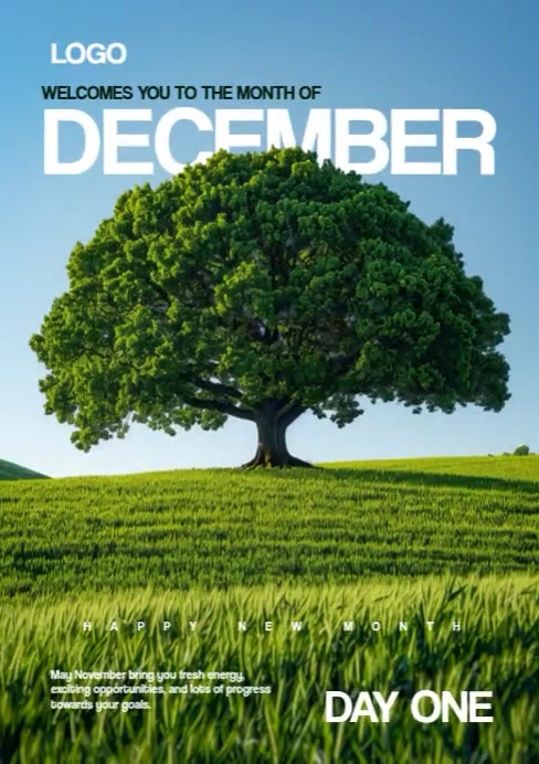 december new month typographic poster Templat | PosterMyWall