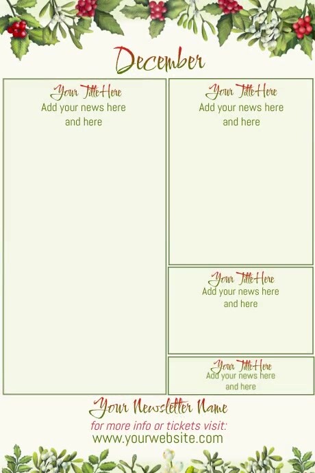 Copy of December Newsletter by Paula | PosterMyWall