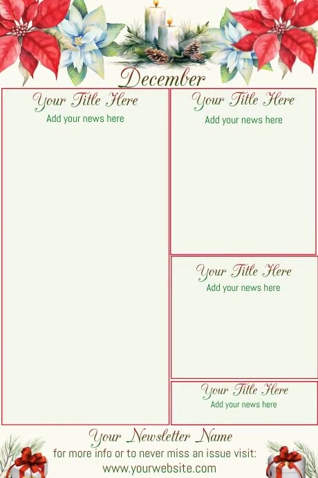 December Newsletter by Paula Template | PosterMyWall