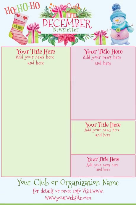 December Newsletter Template | PosterMyWall