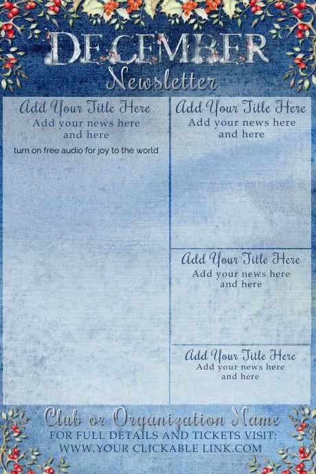 December Newsletter with Audio Template | PosterMyWall