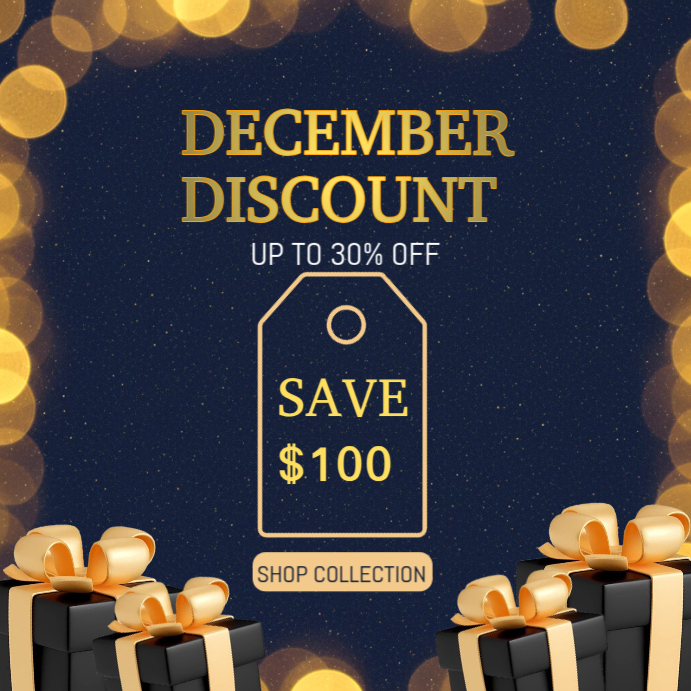 December sales discount design template | PosterMyWall