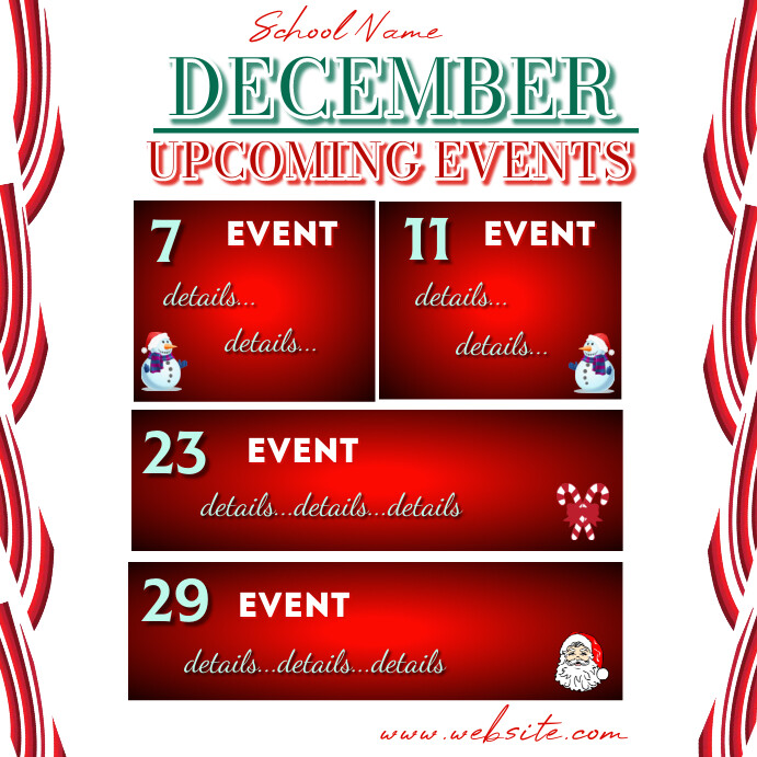 Plantilla de December School Planner (1) | PosterMyWall