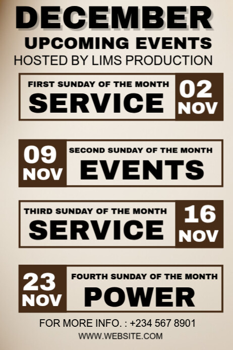 Copy of December Upcoming Event Poster | PosterMyWall