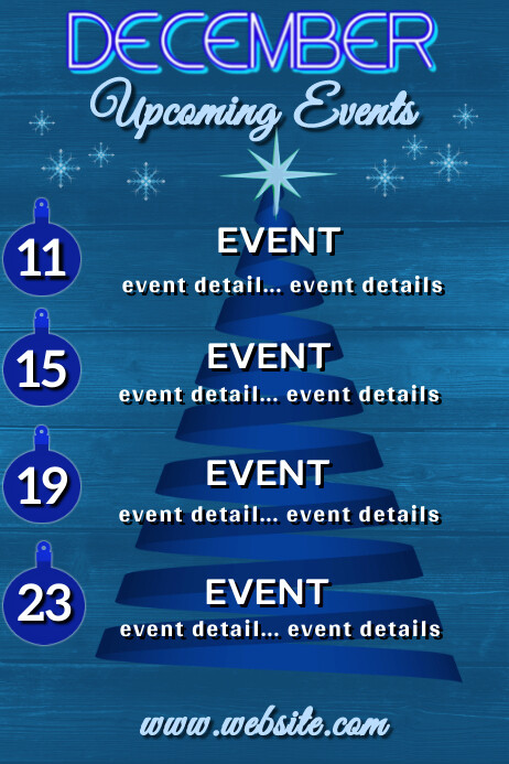 December Upcoming Events (1) Template | PosterMyWall