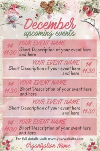 December Upcoming Events Calendar Template | PosterMyWall