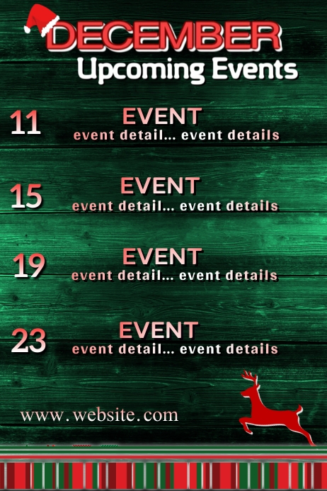 December Upcoming Events Template | PosterMyWall