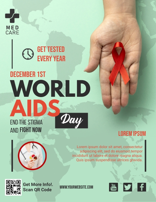 December World Aids Day Flyer AD Template | PosterMyWall