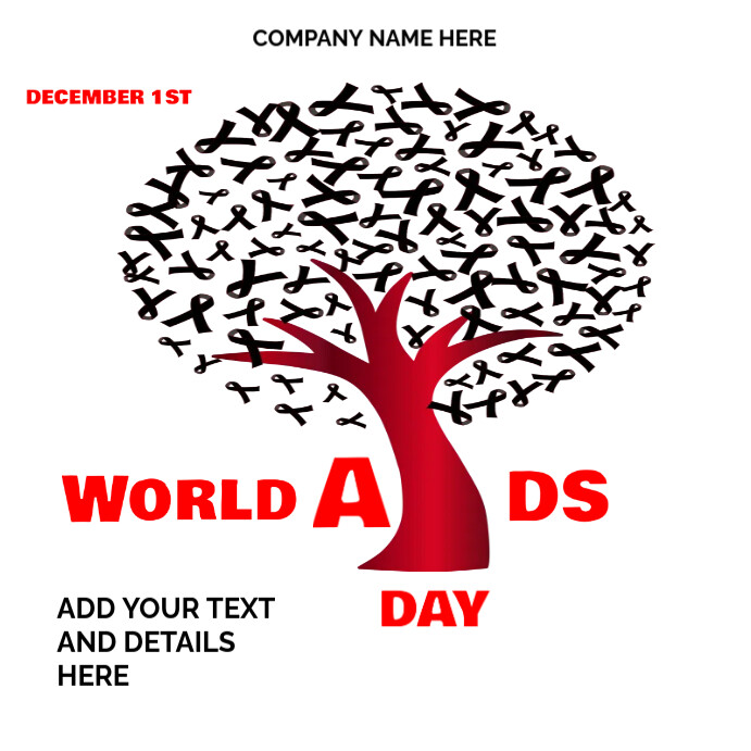 December world aids day Instagram post Template | PosterMyWall