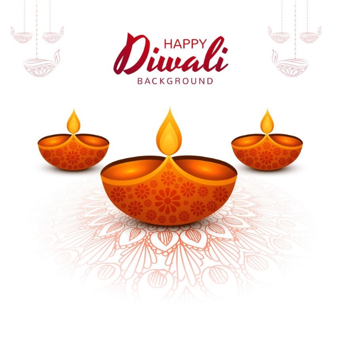 Decorative Diwali oil lamp festival backgroun Template | PosterMyWall
