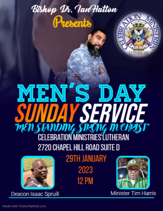 men's day sunday service | PosterMyWall