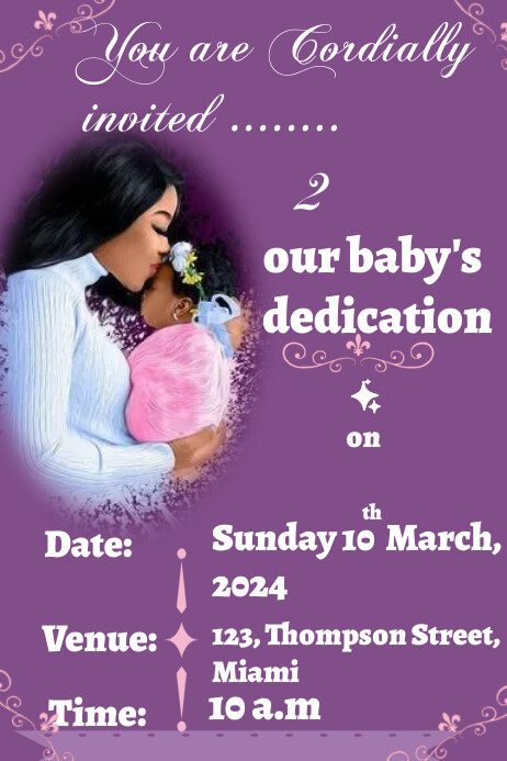 Dedication invitation design template | PosterMyWall