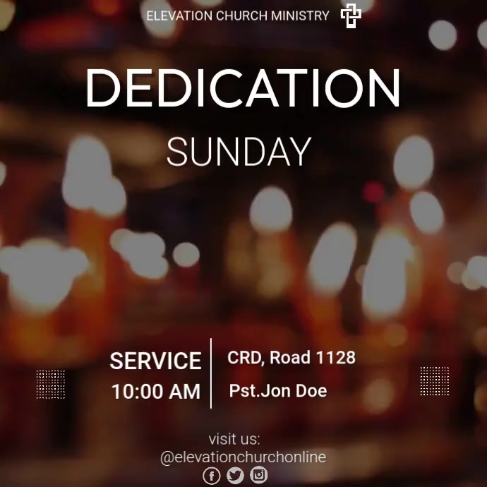 DEDICATION SERVICE (1) Template | PosterMyWall