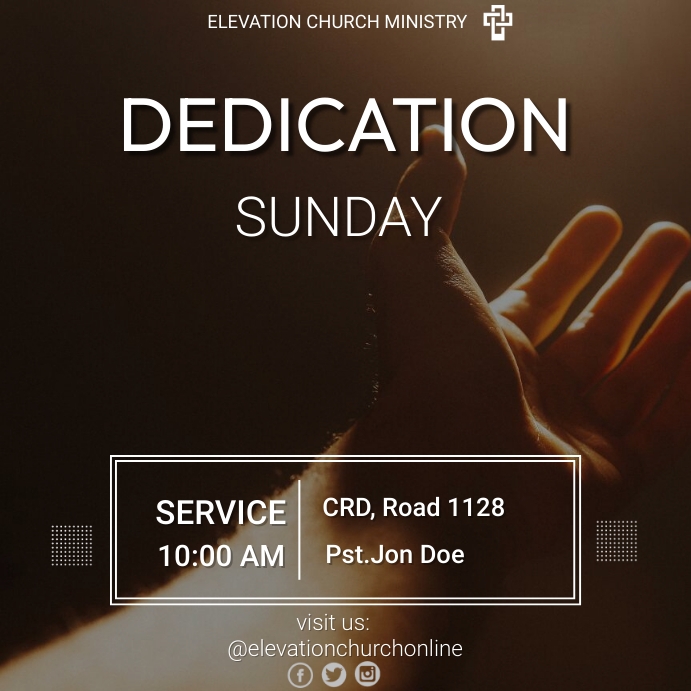 DEDICATION SERVICE (1) Template | PosterMyWall