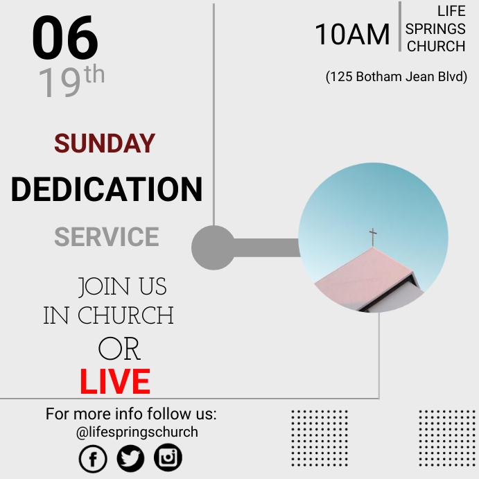 DEDICATION SERVICE (12) Template | PosterMyWall