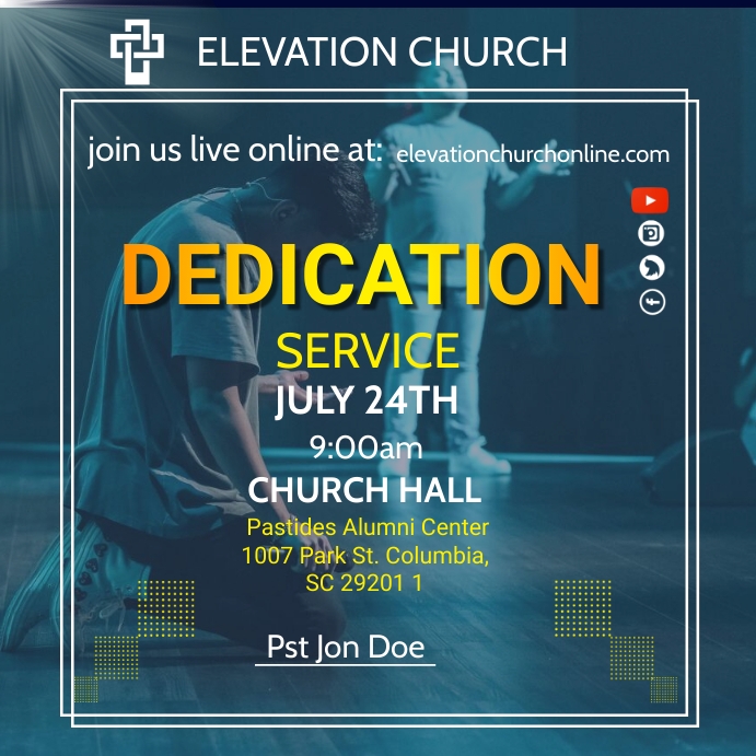 DEDICATION SERVICE (17) Template | PosterMyWall