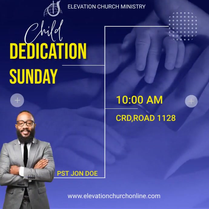 DEDICATION SERVICE (2) Template | PosterMyWall