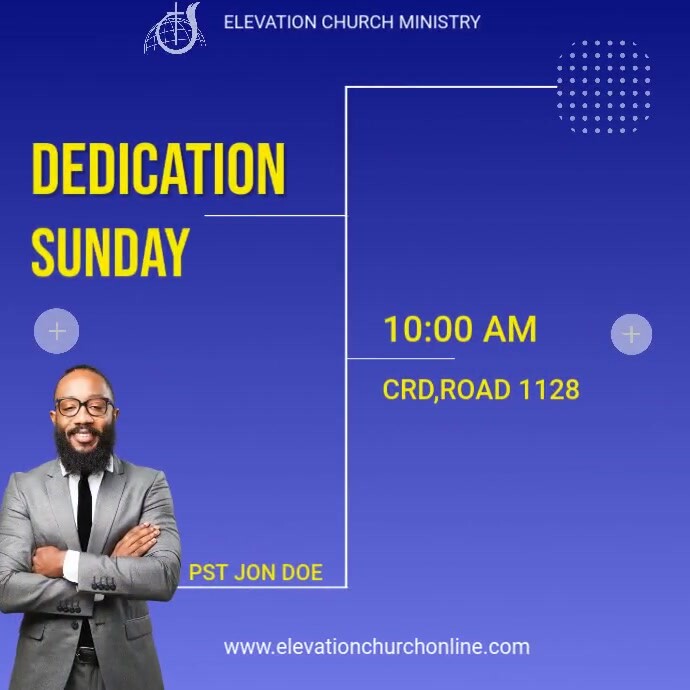 Plantilla de DEDICATION SERVICE (2) | PosterMyWall