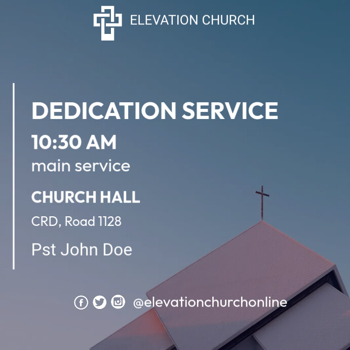 DEDICATION SERVICE (2) Template | PosterMyWall