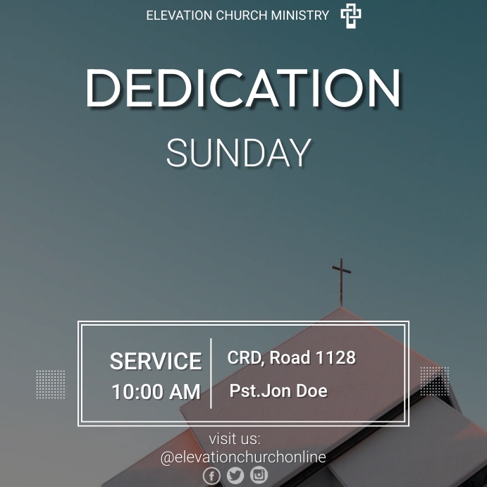 DEDICATION SERVICE (3) Template | PosterMyWall