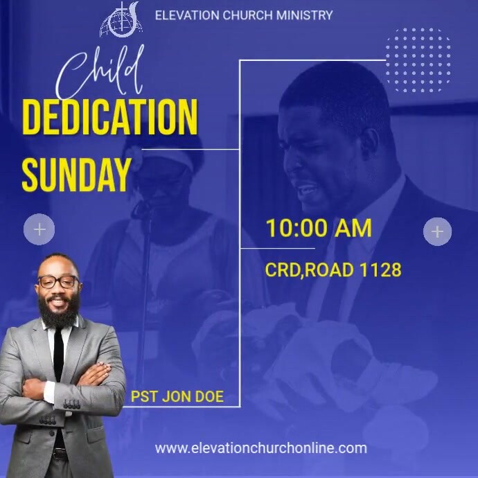 DEDICATION SERVICE (8) Template | PosterMyWall