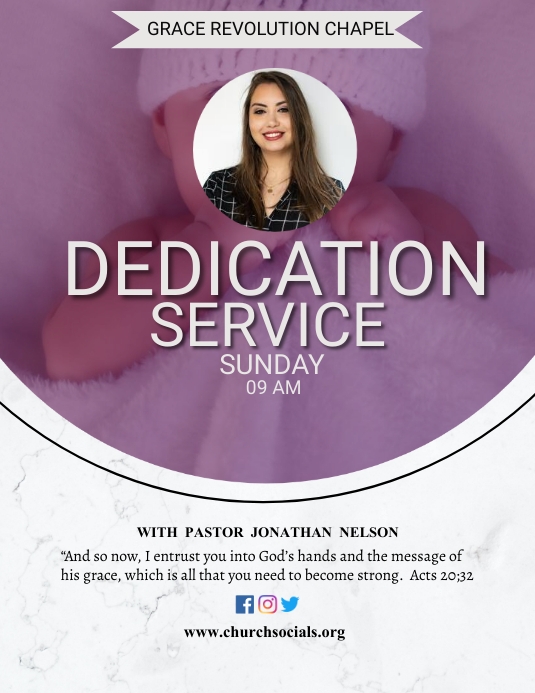 Copy of Dedication service flyer | PosterMyWall