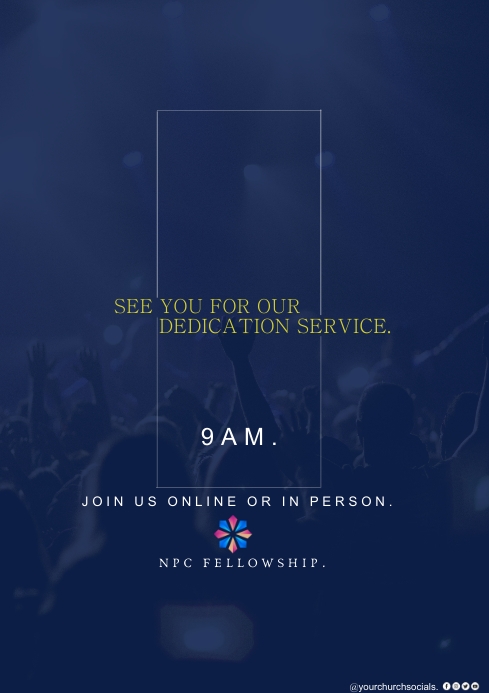 Dedication service poster Template | PosterMyWall