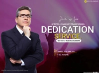 Dedication service poster Template | PosterMyWall
