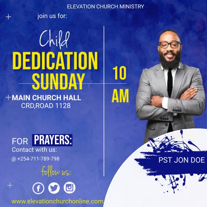 Dedication Sunday (1) Template | PosterMyWall