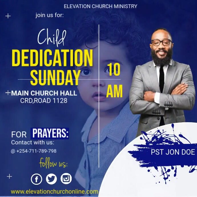 Dedication Sunday (1) Template | PosterMyWall