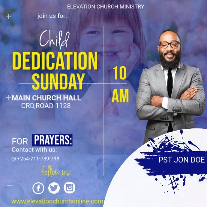 Dedication Sunday (5) Template | PosterMyWall