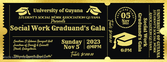 Graduation Dinner Party Ticket Template | PosterMyWall
