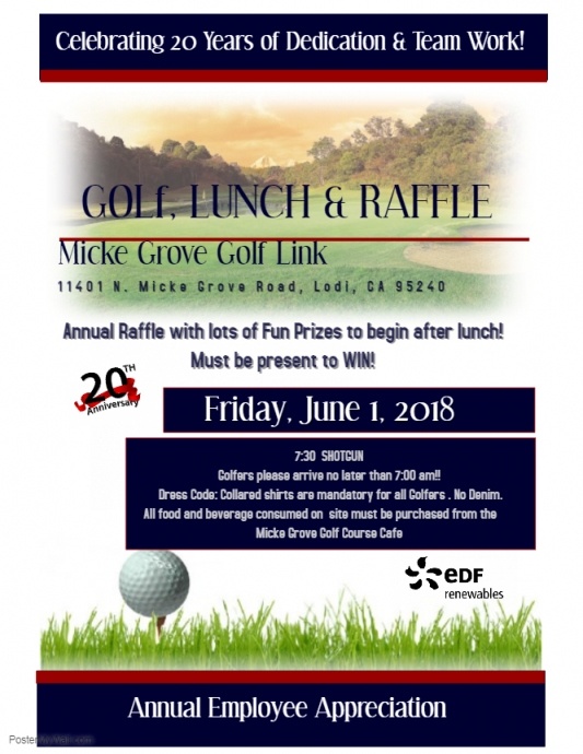 EDF 2018 GOLF Flyer | PosterMyWall