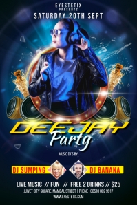 Deejay Music Party Flyer Template | PosterMyWall