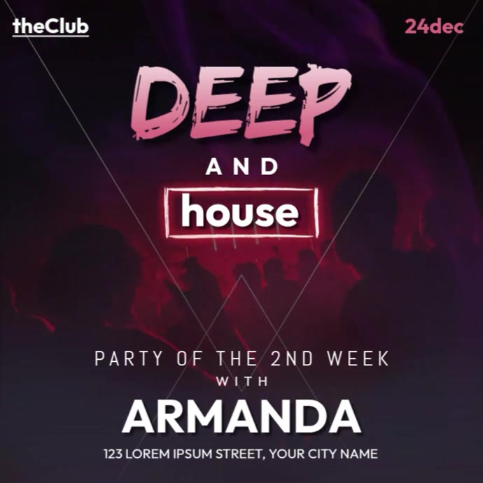 Deep and House Party Template | PosterMyWall