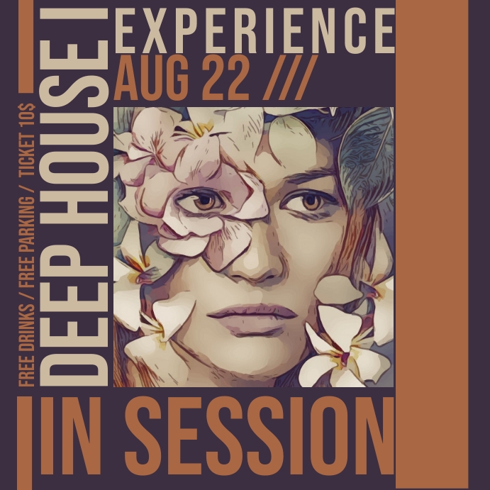 Deep House Dj Event Ad Template | PosterMyWall