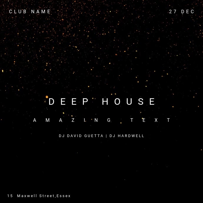 Deep House Poster Template | PosterMyWall