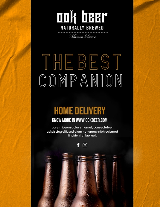 Delicious Beer Ads Template | PosterMyWall