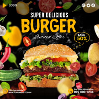 Delicious Burger Menu Template | PosterMyWall