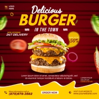 DELICIOUS BURGER Template | PosterMyWall
