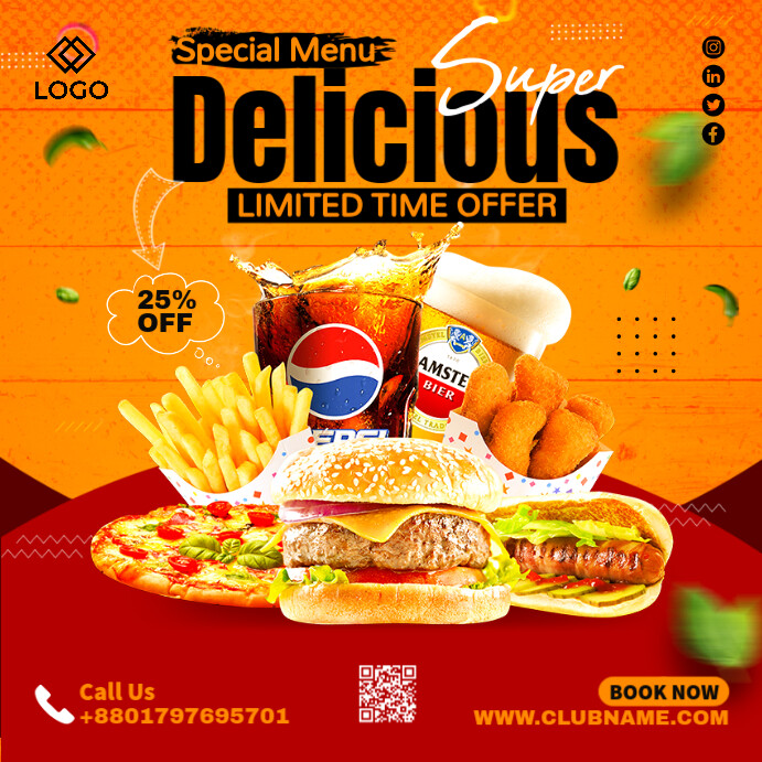 delicious burger Template | PosterMyWall