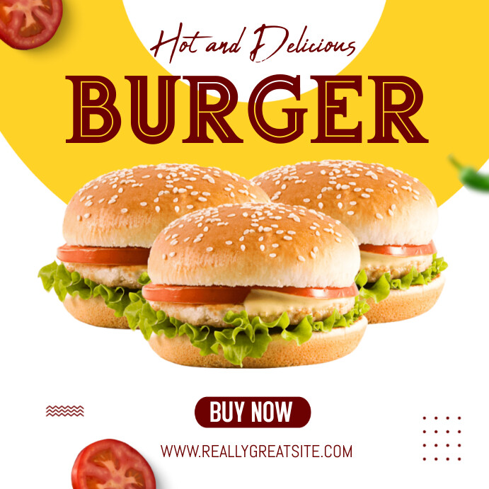 Delicious Burger Template | PosterMyWall