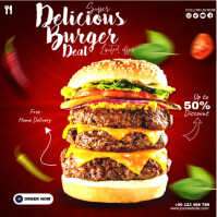 Delicious Burger Ads Template | PosterMyWall