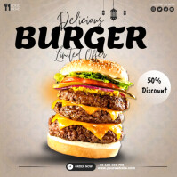 Delicious Burger Foods Template | PosterMyWall