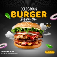 Burger Super Delicious Template | PosterMyWall