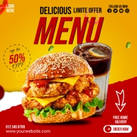Delicious Burger Menu Ads Template | PosterMyWall